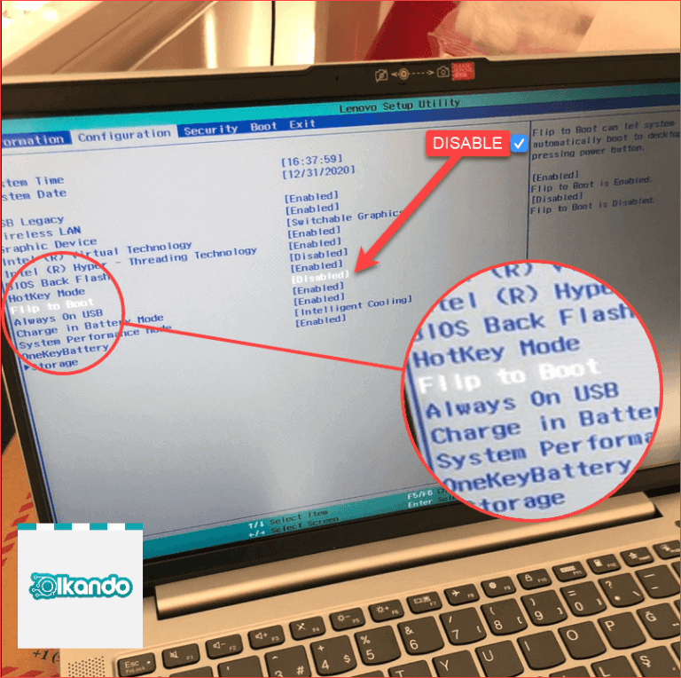 Laptop Kapağını Açınca Bilgisayarın Açılması